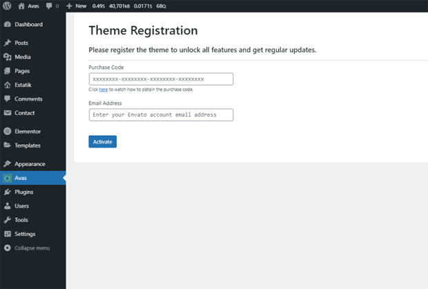 Theme Registration – Avas